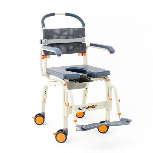 Showerbuddy Roll-In Buddy Transit and Self Propelled Commode Chair