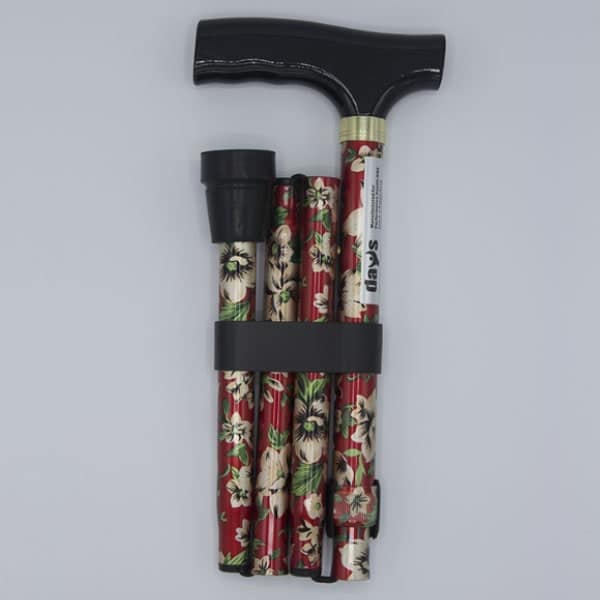 Aluminium Lightweight Days Folding Floral Walking Stick