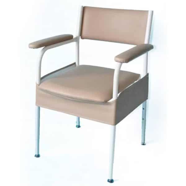 Deluxe Fully Upholstered Adjustable Height Commode